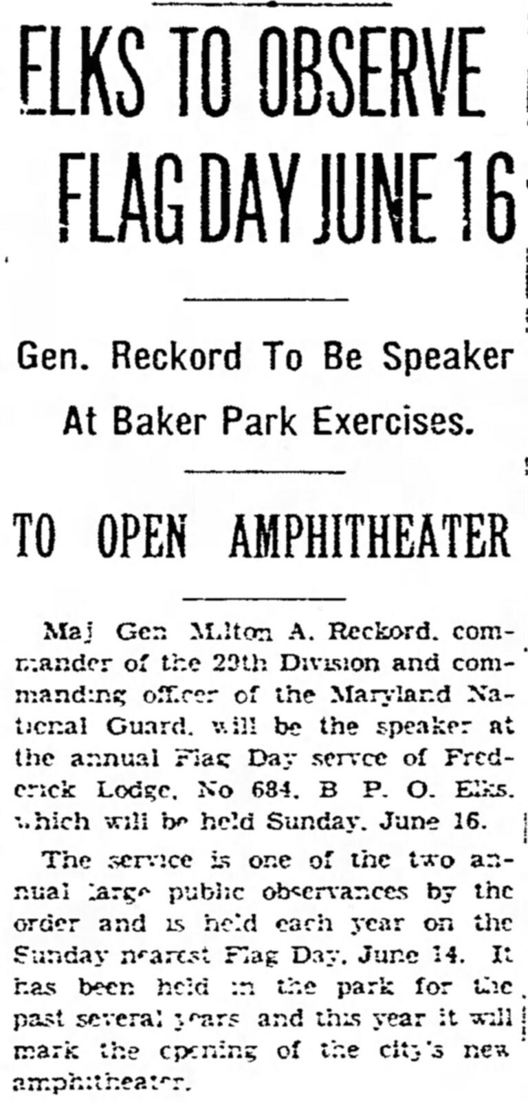 Celebrating Flag Day in Frederick - Heritage Frederick – The Historical ...