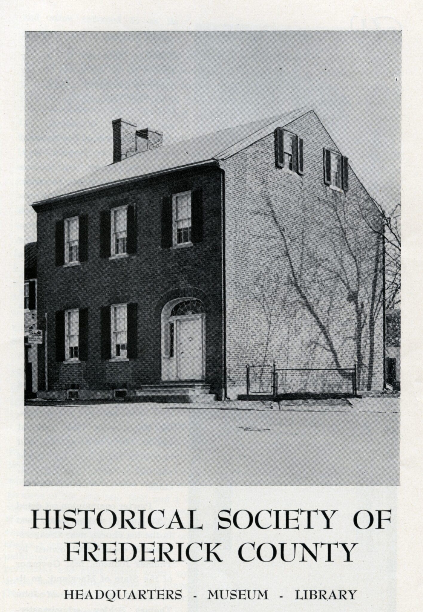 Returning to our Roots - Heritage Frederick – The Historical Society of ...